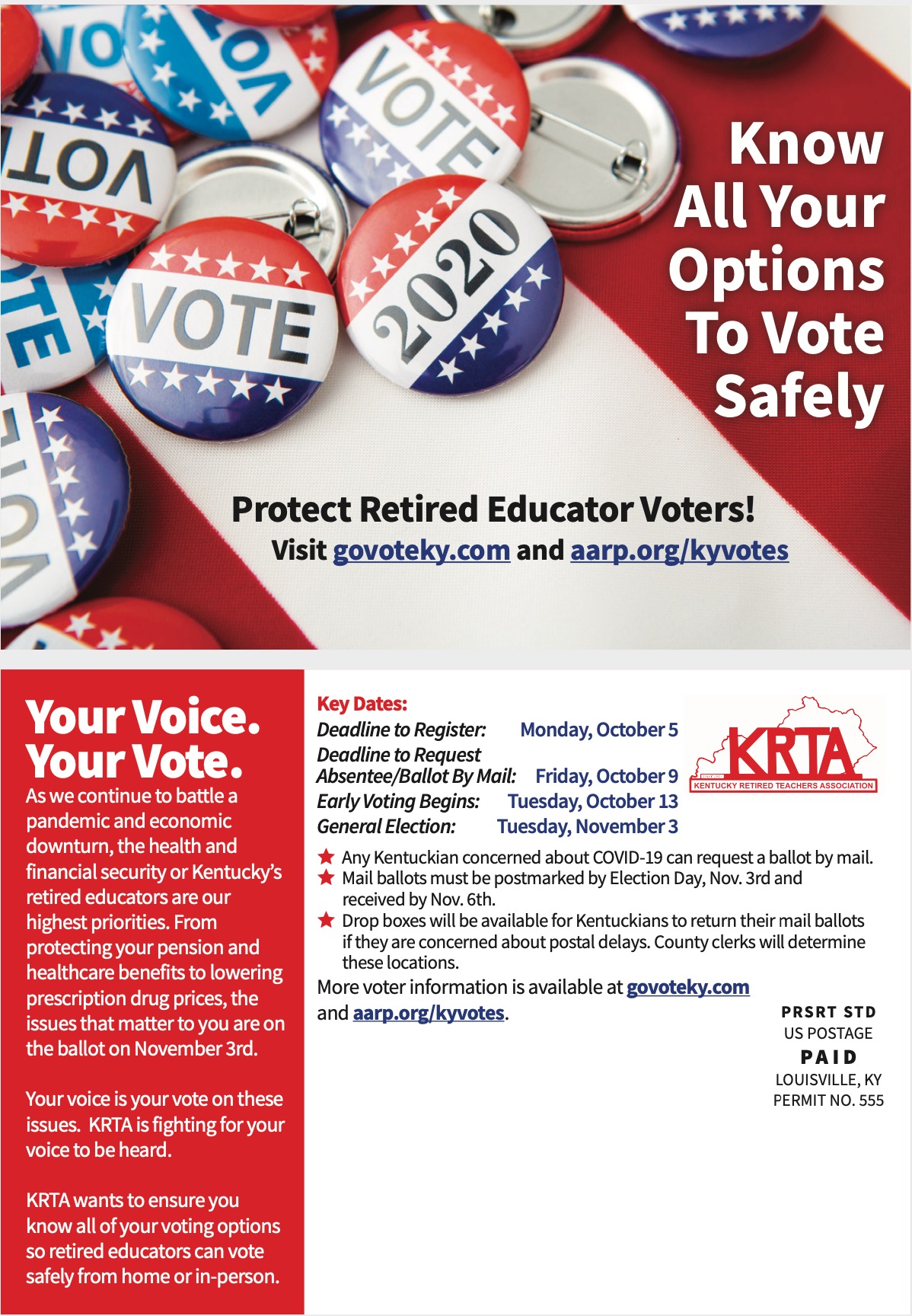 AARP & KRTA GOTV Postcard » KRTA